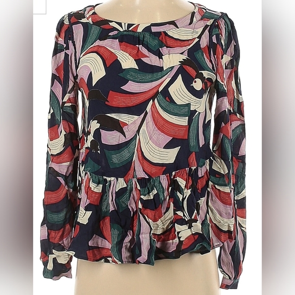 Maeve | Tops | Maeve By Anthropologie Long Sleeve Print Top | Poshmark